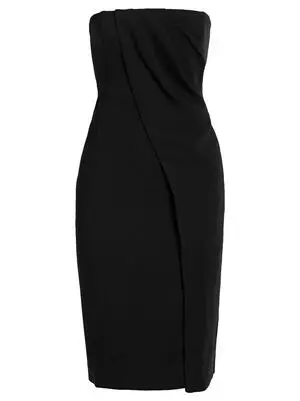 ANINE BING Halle Strapless Crepe Midi Dress - Black