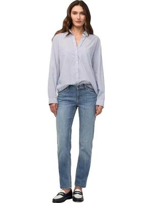DUER Du/er Performance Denim Girlfriend Jeans - Blue-ash