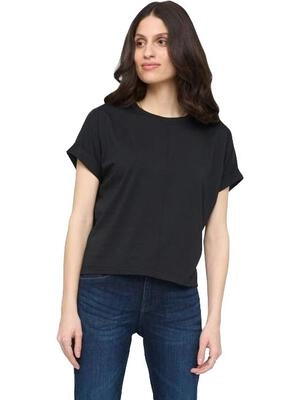 DUER Pure Pima Cotton Dolman Tee - Black