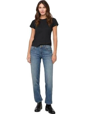 DUER Performance Denim Mid Rise Straight Leg Jeans - Blue-ash