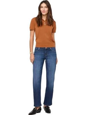 DUER Performance Denim Mid Rise Straight Leg Jeans - Blue-cascade