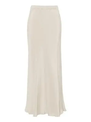 Max Mara Silk Maxi Skirt - Beige