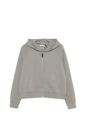 Max Mara Cotton Zip-up Hoodie - Grey