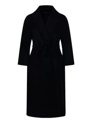 Max Mara Wool Wrap Coat - Black
