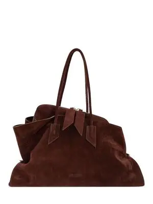 Attico La Passeggiata Medium Leather Shoulder Bag - Brown