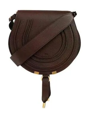 Chloé Marcie Leather Shoulder Bag - Brown