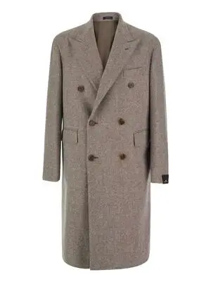 Tagliatore Double-breasted Herringbone Coat - Neutrals