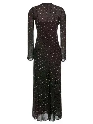 SEMICOUTURE Polka Dot Dress - Brown