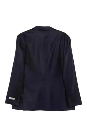 Canali Buttoned Pinstriped Suit - Blue