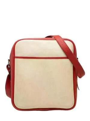 Hermès 20th Century Toile And Clemence Victoria Messenger Bag - Brown