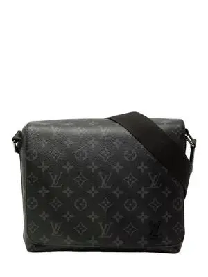 LOUIS VUITTON Monogram Eclipse District Pm Crossbody Bag - Black