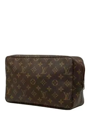 LOUIS VUITTON Louis Vuitton 20th Century Monogram Trousses Toilette 28 Clutch Bag Brown