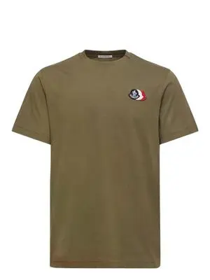 Moncler Logo-patch Crew-neck T-shirt - Green