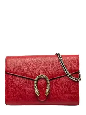 Gucci Calfskin Dionysus Wallet On Chain Crossbody Bag - Red