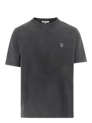 Maison Kitsuné Fox-patch T-shirt - Grey