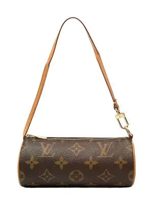 LOUIS VUITTON Monogram Papillon Pochette Handbag - Brown