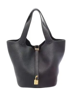 Hermès Clemence Picotin Lock 22 Handbag - Black
