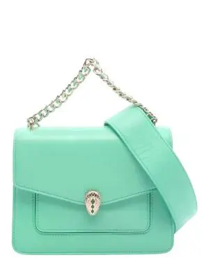 BVLGARI Maxi Chain Top Handle Bag Satchel - Green