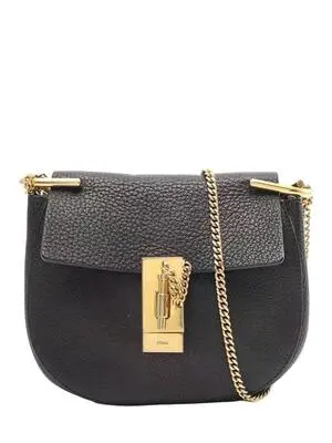 Chloé Drew Mini Leather Crossbody Bag - Black