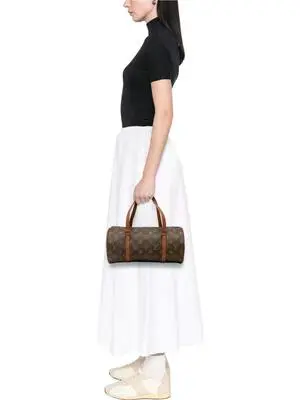 LOUIS VUITTON 1996 Monogram Papillon 30 Handbag - Brown