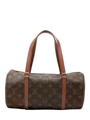 LOUIS VUITTON 1991 Monogram Papillon 30 Handbag - Brown