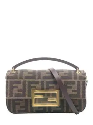 Fendi Zucca Canvas Phone Pouch Satchel - Brown