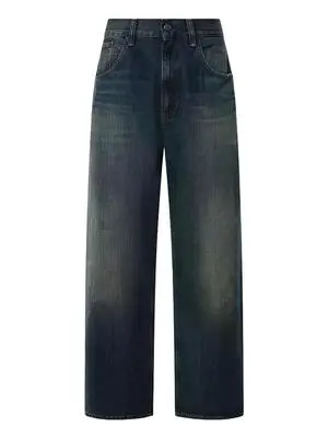 SUNFLOWER Washed Straight-leg Jeans - Blue