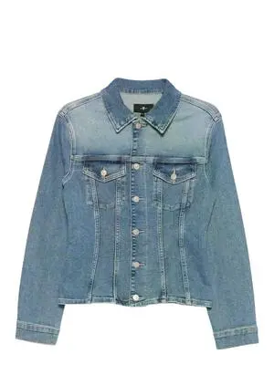 7 For All Mankind Slim-fit Denim Jacket - Blue