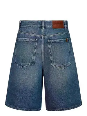 Max Mara Donna Denim Bermuda Shorts - Blue
