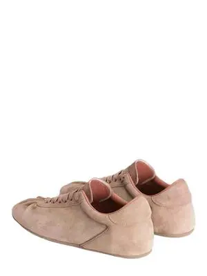 Dolce & Gabbana Soft Ballet Sneakers In Split Calfskin - Pink