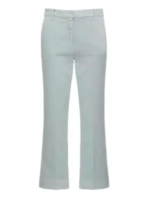 Marella Tailored Logo Patch Trousers - Blue