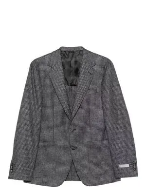 Canali Houndstooth Wool Blazer - Grey