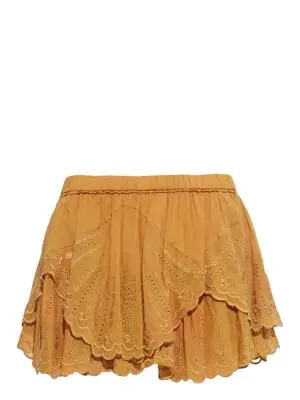 MARANT ETOILE Layale Broderie-anglaise Skort - Orange