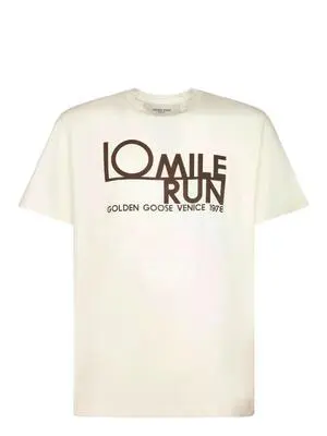 GOLDEN GOOSE Logo-print T-shirt - Neutrals