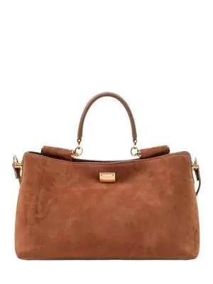 Dolce & Gabbana Vittoria Suede Shoulder Bag - Brown