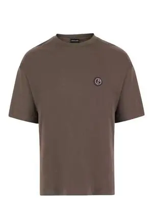 GIORGIO ARMANI Logo-patch T-shirt