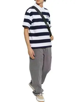Givenchy Logo-print Striped Polo Shirt - White