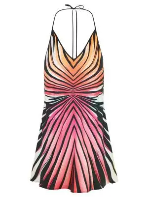 Roberto Cavalli Halterneck Mini Dress - Black