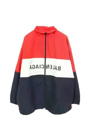 Balenciaga 2000s Inverted Logo Colour-block Track Jacket - Red