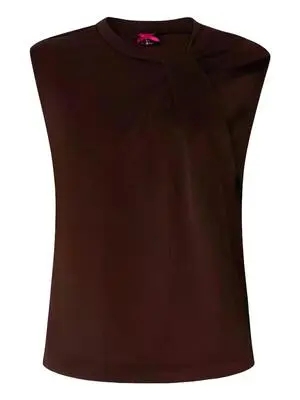 Pinko Draped Sleeveless Top - Brown