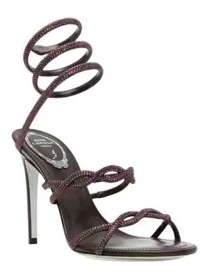 Rene Caovilla Braided Stiletto Sandals - Purple