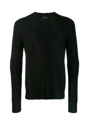 ROBERTO COLLINA Wool Knitted Sweatshirt - Black