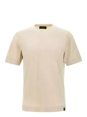 GRAN SASSO Short-sleeve Cotton T-shirt - Neutrals