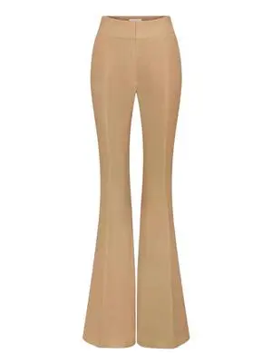 Gabriela Hearst Flared Leg Pressed Crease Trousers - Brown