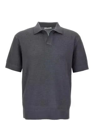 KANGRA Openwork-knit Cotton T-shirt - Grey