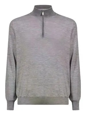 Brunello Cucinelli Brunello Cucinelli Half-Zip Cashmere Sweater Grey