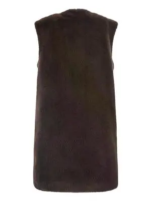 Herno Faux-fur Sleeveless Coat - Brown