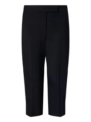 Thom Browne Hopsack Suiting Cropped Trousers - Black