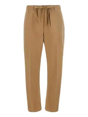 SEMICOUTURE Drawstring Tapered Trousers - Neutrals