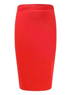 Elisabetta Franchi Jewel-embellished Midi Pencil Skirt - Red